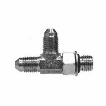 Midland Industries Run Tee, 151612 Nominal, Male JIC x Male ORB x Male JIC, 2300 psi, Steel ...